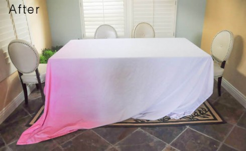 DIY OMBRE TABLECLOTH | HELLAGOOD